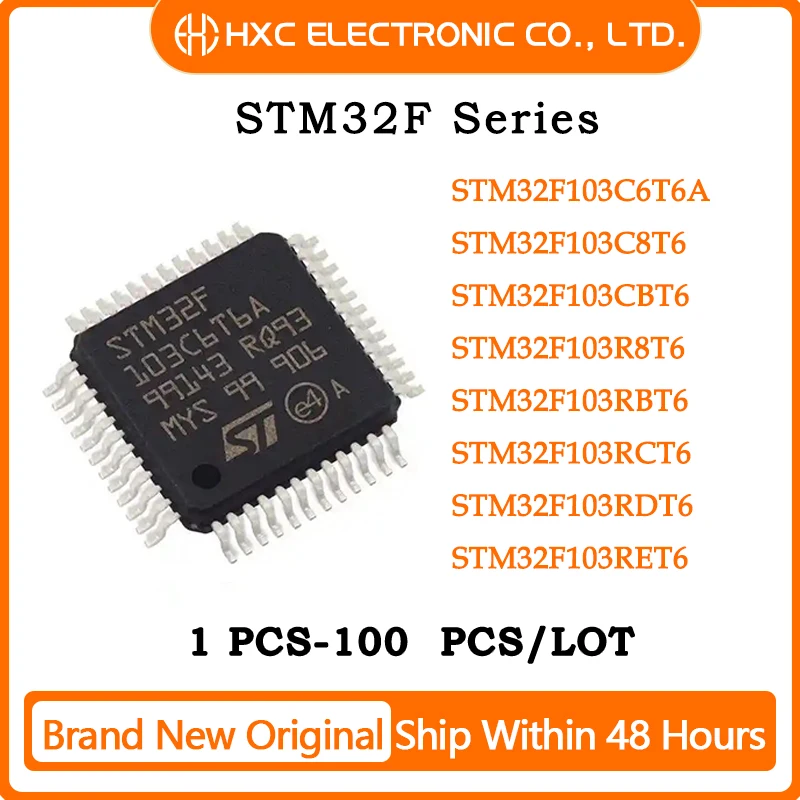 10PCS-STM32F103C6T6A-STM32F103C8T6-STM32F103CBT6-STM32F103R8T6-STM32F103RBT6-STM32F103RCT6 ...