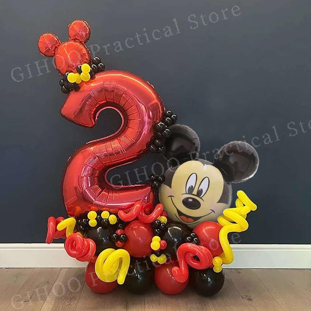 47pcs-Set-Disney-Mickey-Mouse-Head-Foil-Balloons-32inch-Red-Number ...