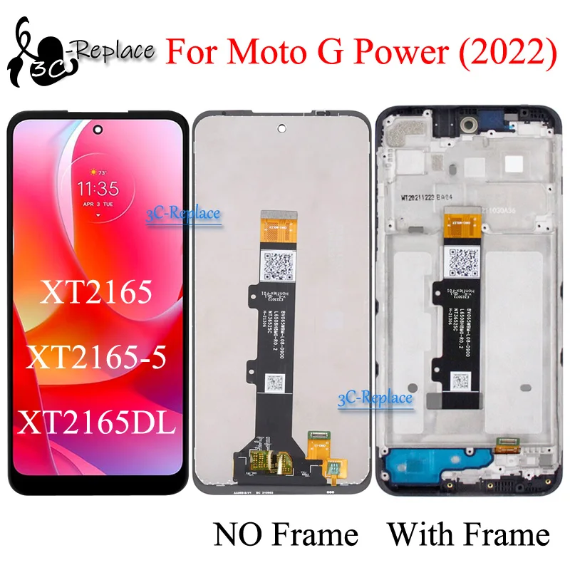 Black 6.5 Inch For Motorola Moto G Power 2022 XT2165-5 LCD Display ...