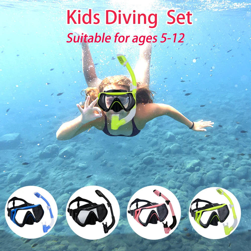 Snorkeling-Diving-Mask-Set-For-Kids-Diving-Goggles-Free-Diving-Mask ...