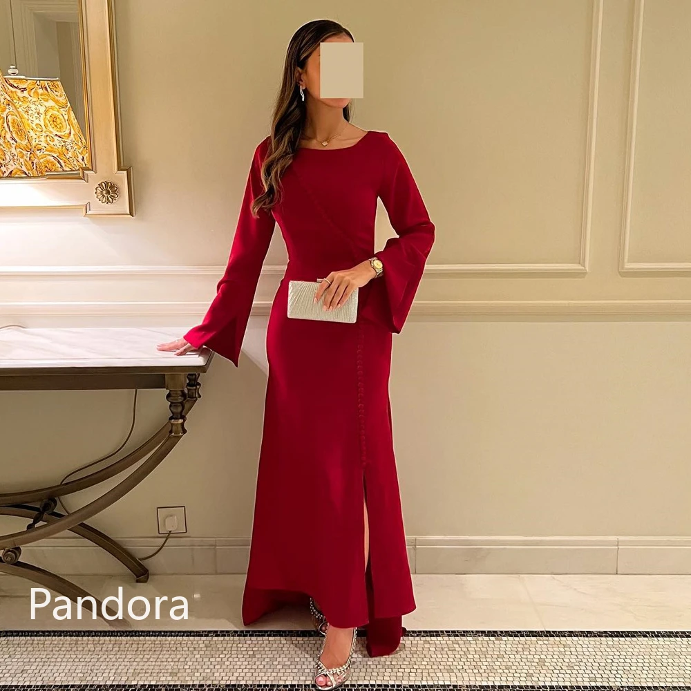 Pandora-Red-Simple-floor-length-women-s-formal-Evening-gown-Long-sleeve ...