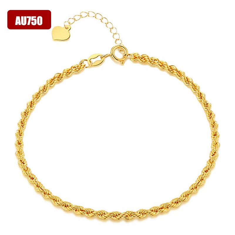 Genuine-18K-Gold-Real-AU750-Bracelet-Adjustable-Gorgeous-Gift ...