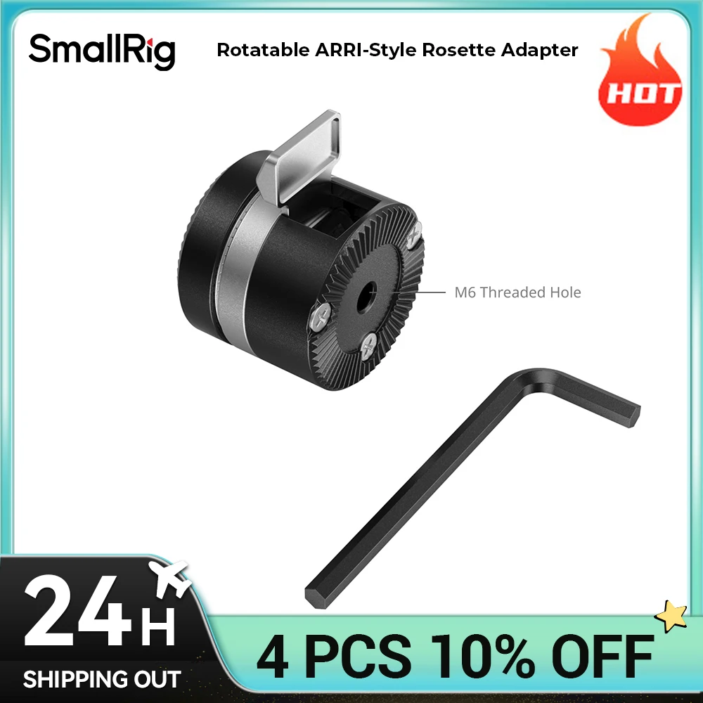 SmallRig Rotatable ARRI-Style Rosette Adapter for Shouder Kit One-Touch ...