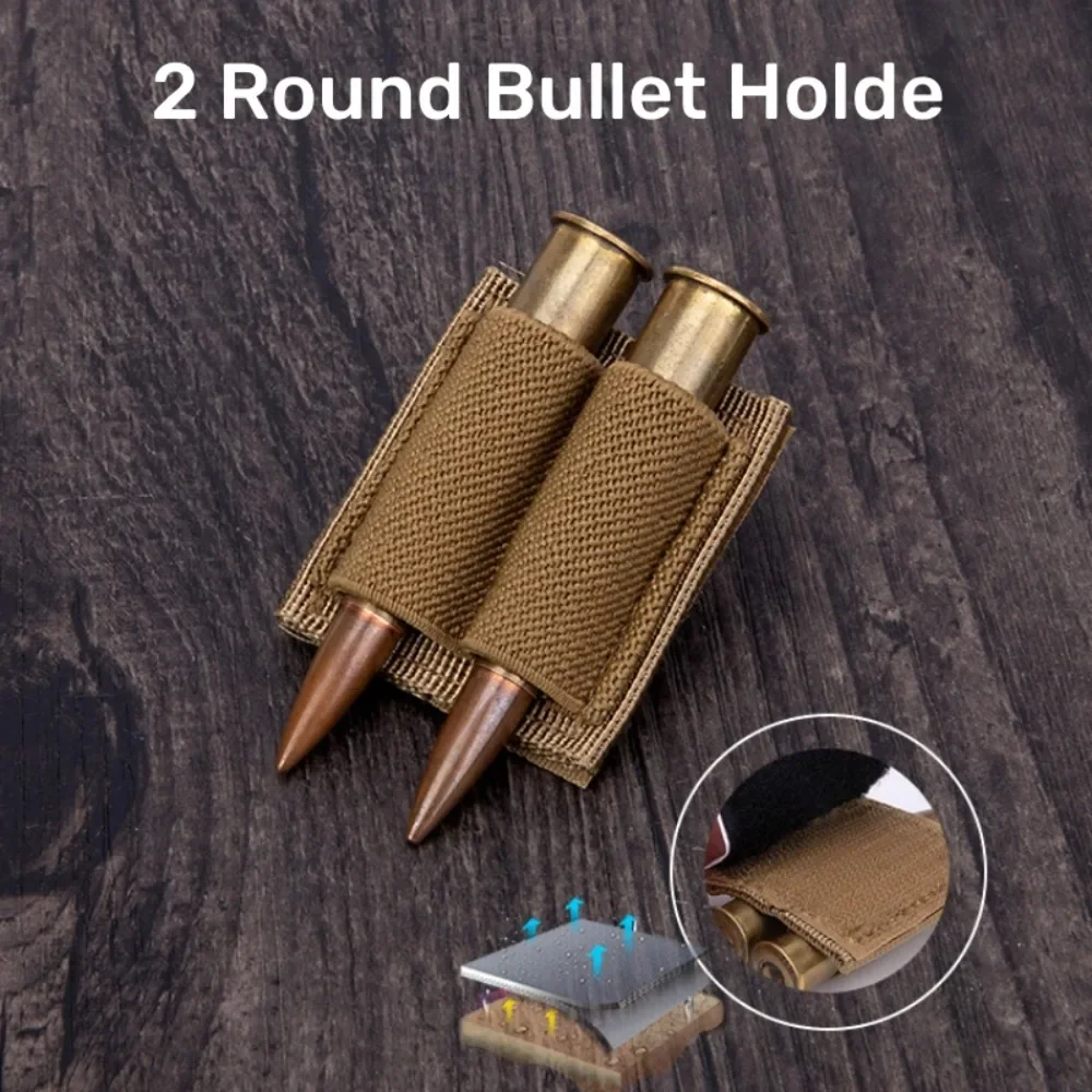 Tactical-Patch-2-Round-Ammo-Holder-Adhesive-2-Hole-Cartridges-Hook-Loop ...