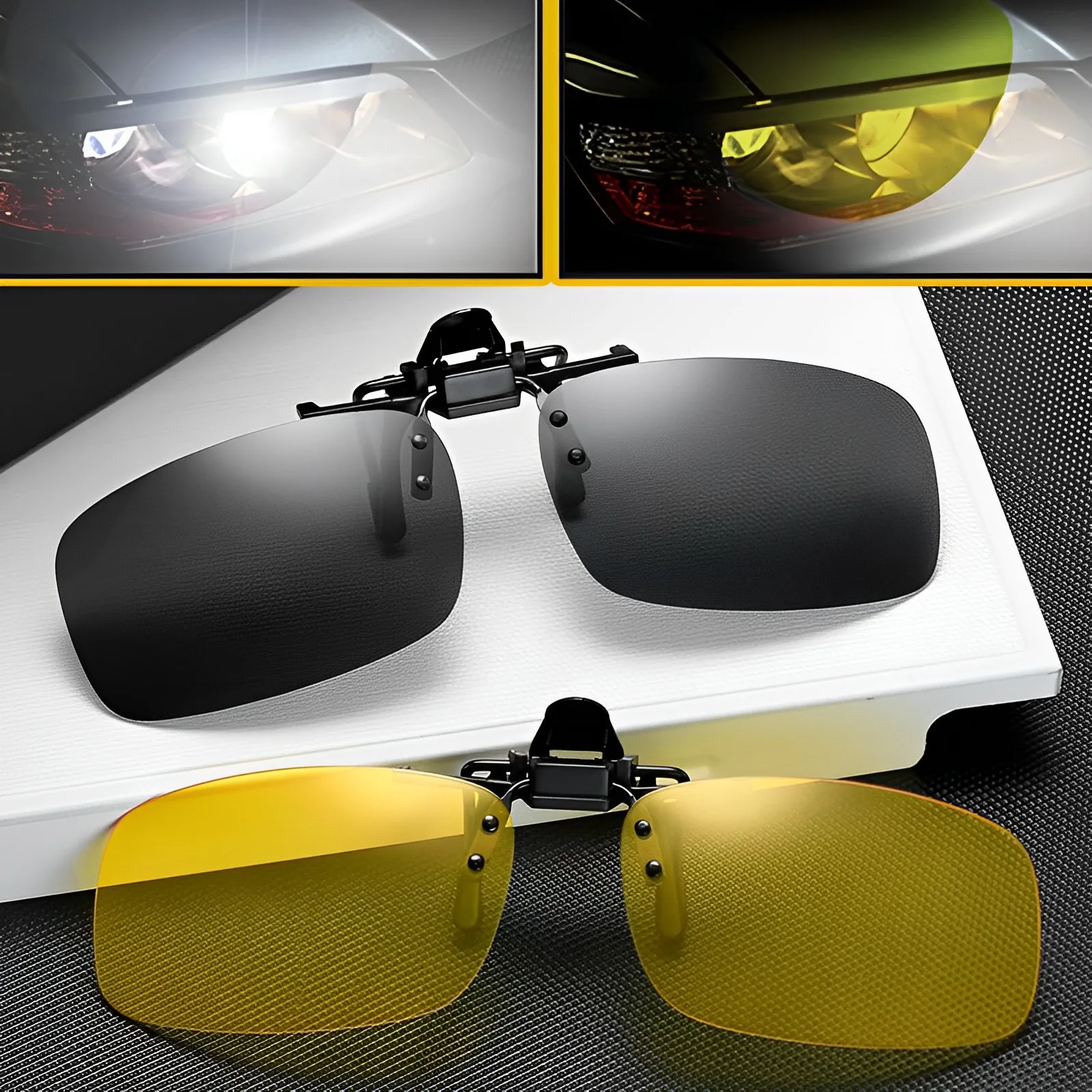 Car-Night-Safety-Driving-Glasses-Clip-Sunglasses-Night-Vision-Glasses ...