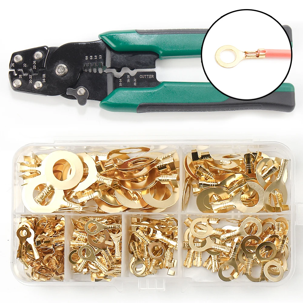 150pcs-Terminal-Block-Terminals-Cold-Pressed-Wire-O-type-Lugs-Connector ...