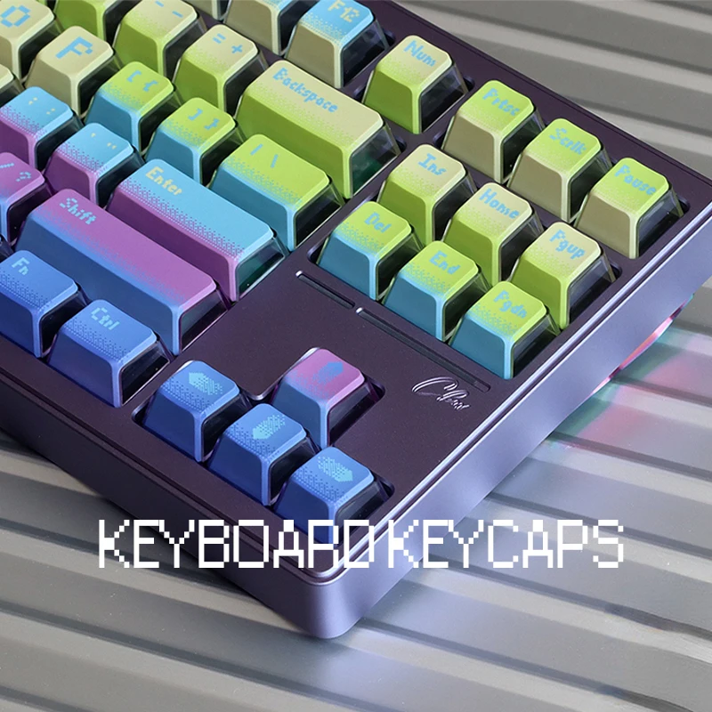 Pixel-Ocean-Theme-OEM-Profile-Keycaps-128-Keys-Side-Light-Transmission ...