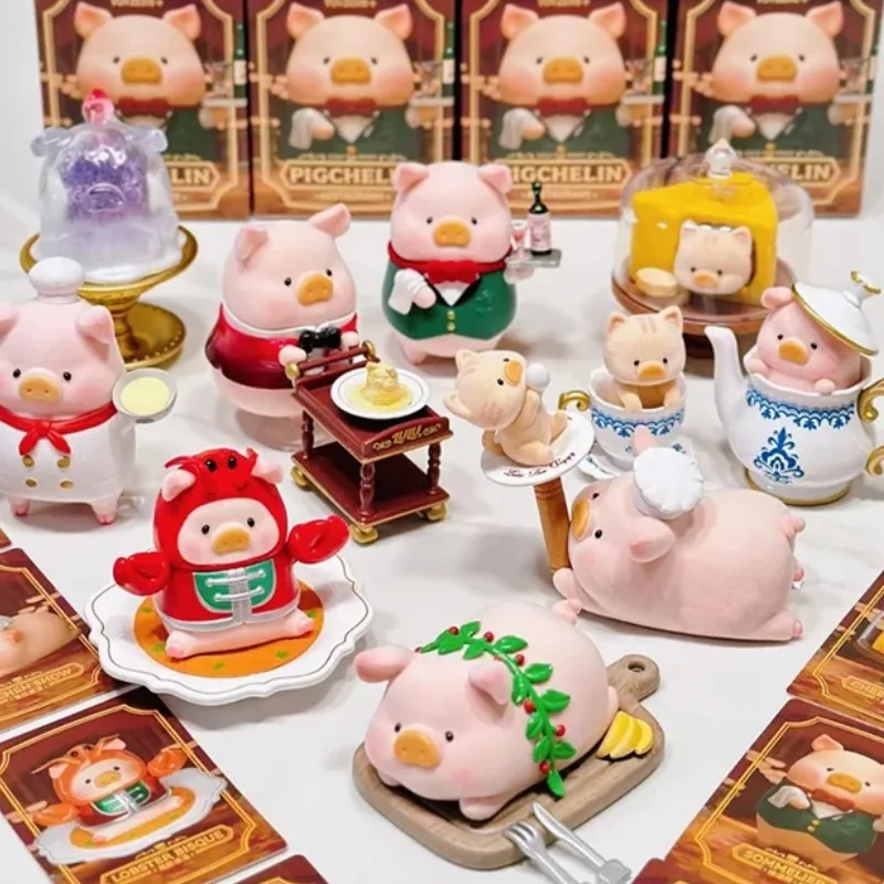 Lulu Pig Five-star Restaurant Series Cute Pig Anime Figure Model Action ...