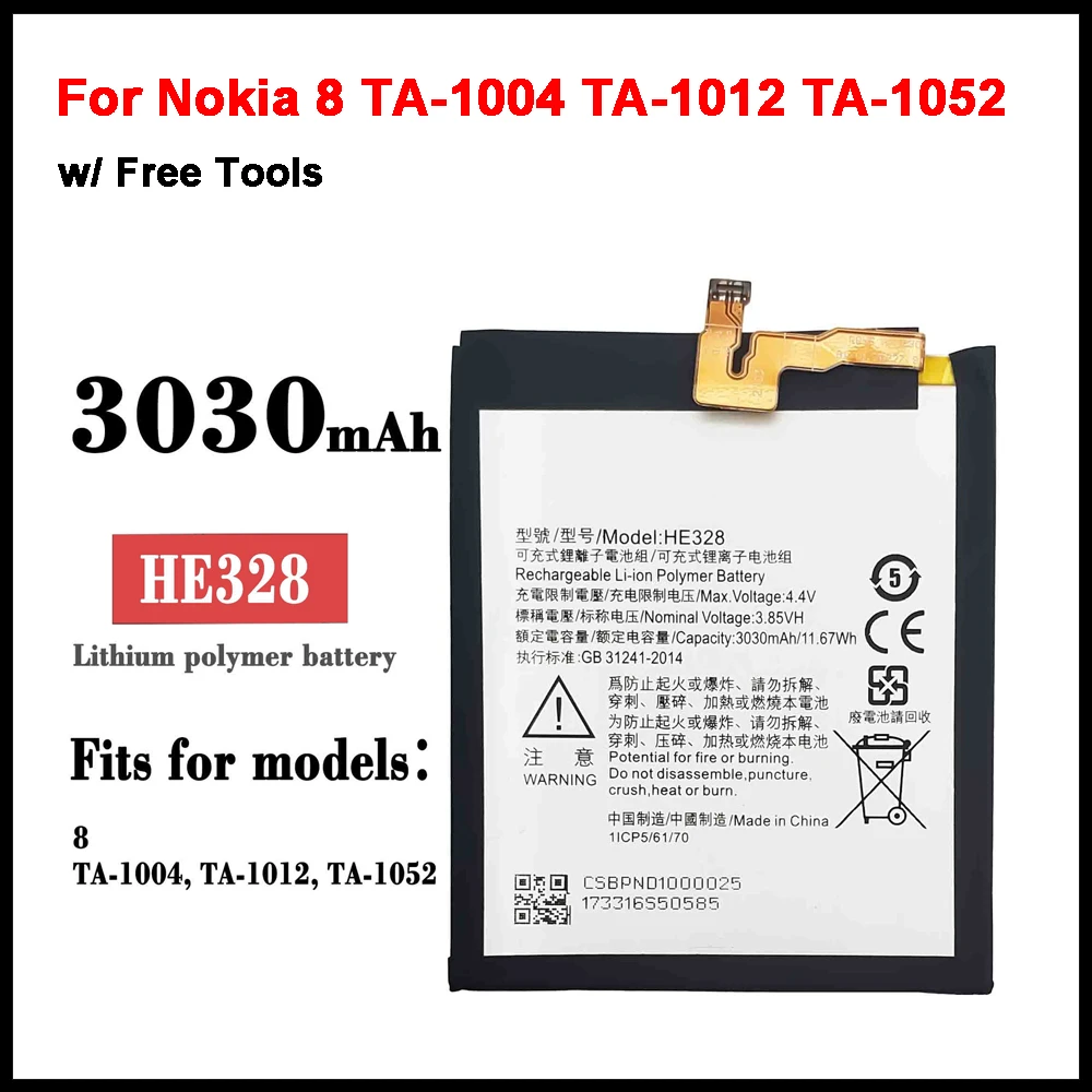 Mobile Phone Batteries | Nokia 8 Mobile Battery | Battery Nokia 8 He328 ...