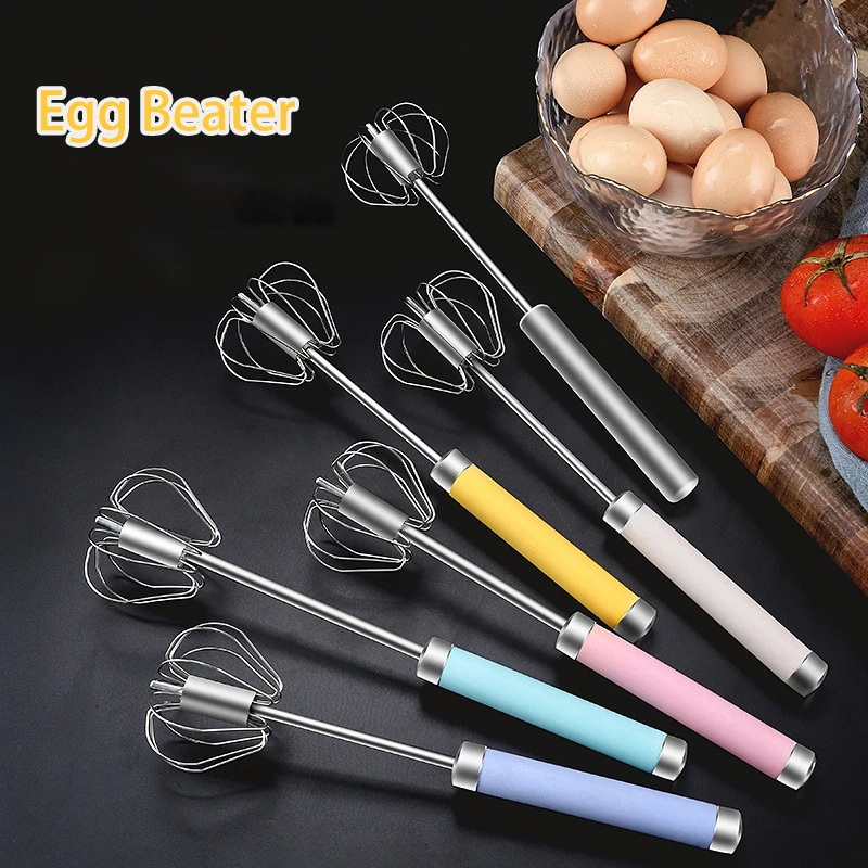 Stainless Steel Hand pressed Rotary Stiring Egg Mixer Household Whipped ...