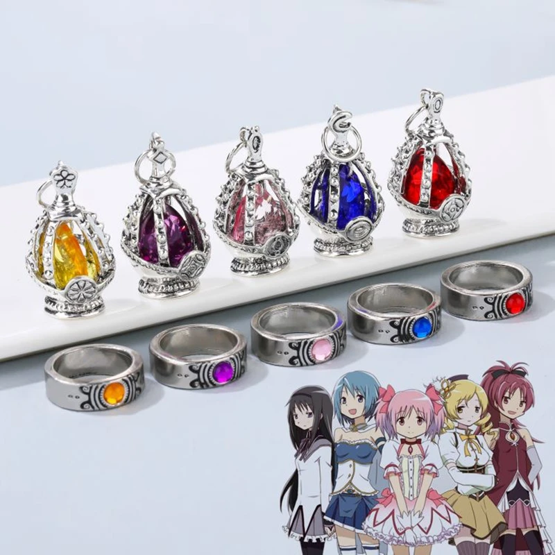 Collar-de-Anime-Puella-Magi-Madoka-Magica-Soul-gema-anillo-colgante-de ...