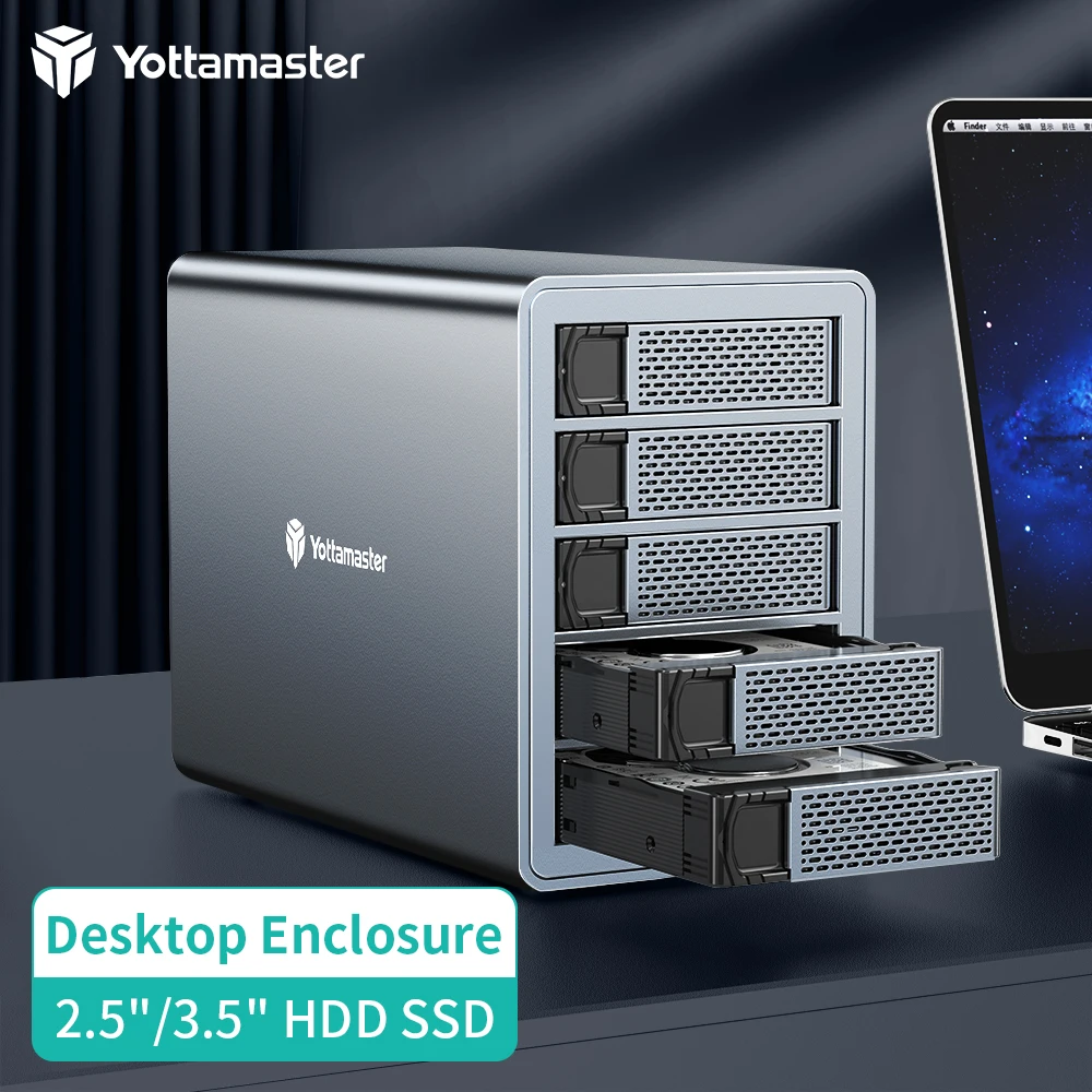 Yottamaster FS5C3 5Bay USB USB3.1 (GEN2) Type-C JBOD Hard Disk ...
