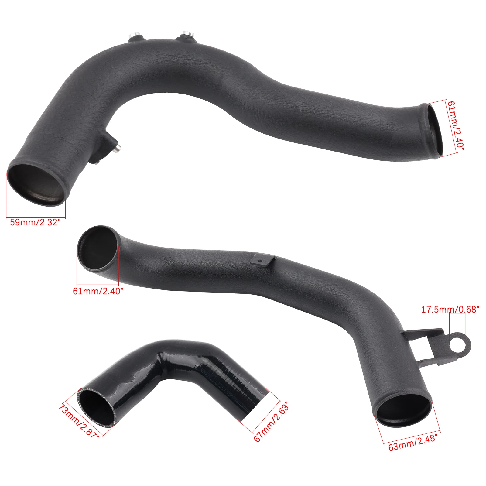 For Audi A3/S3 Intercooler Boost Pipe Charge Pipe Upgrade Kit for VW ...