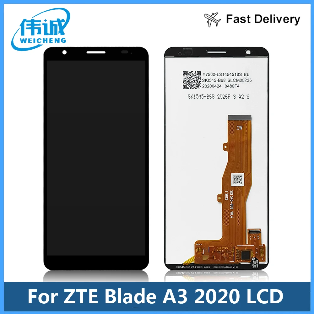 Pantalla LCD 100% Original probada para ZTE Blade A3 5,45, montaje de pantalla táctil, 2020 LCD ...