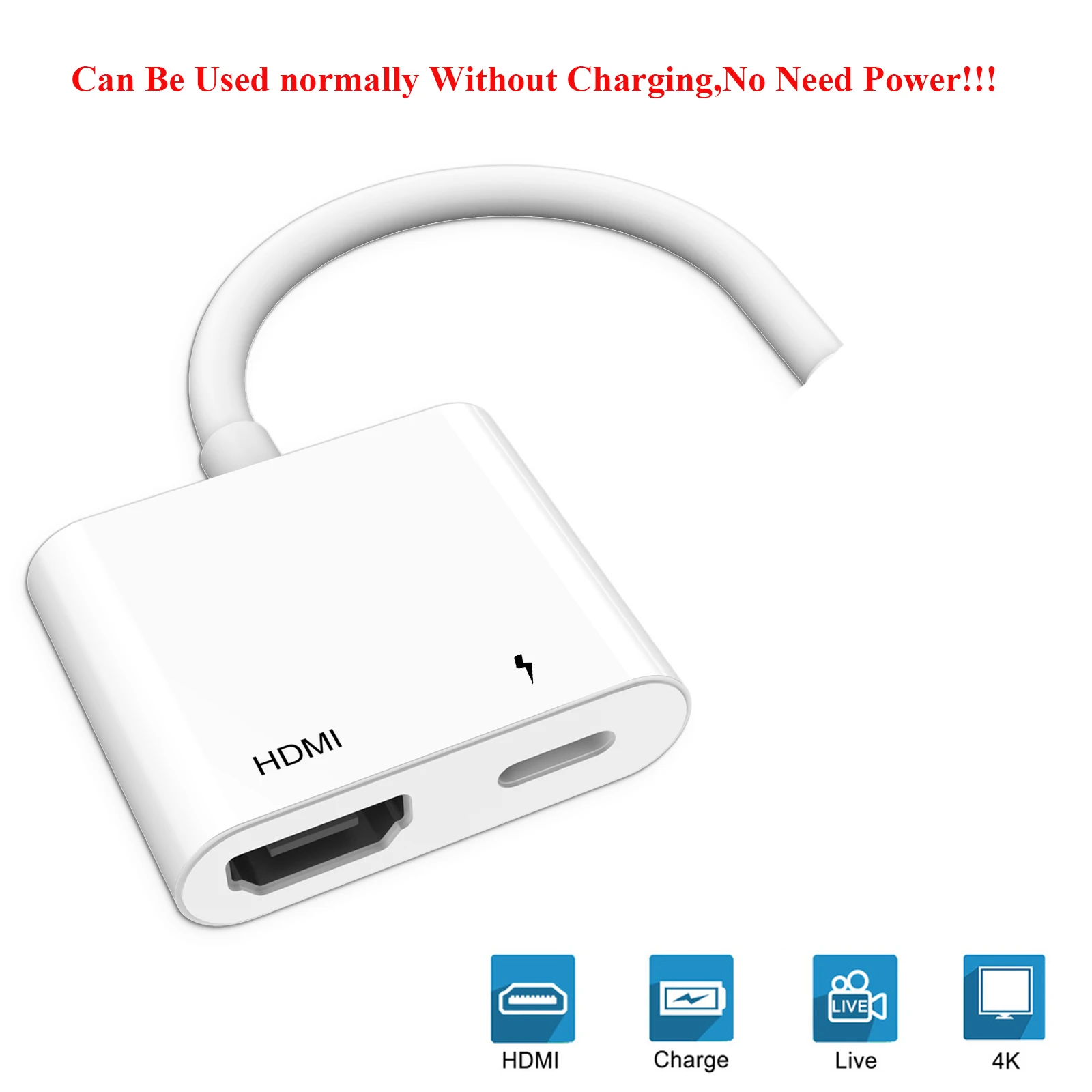 Adaptador Lightning a HDMI Original 1080P convertidor Digital AV 4K ...