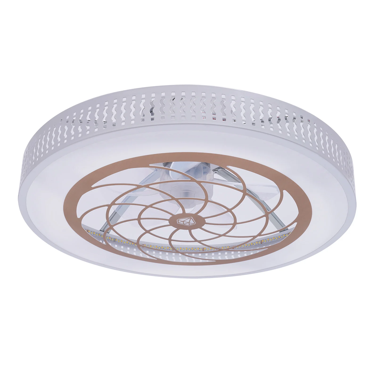 Modern-Ceiling-Fan-with-Light-LED-Flush-Mount-Remote-Fan-Lamp-Indoor ...