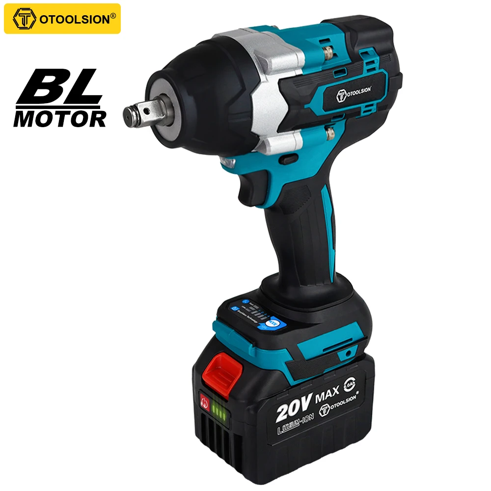 20V-Brushless-Electric-Wrench-Li-ion-Battery-Cordless-Impact-Wrench ...