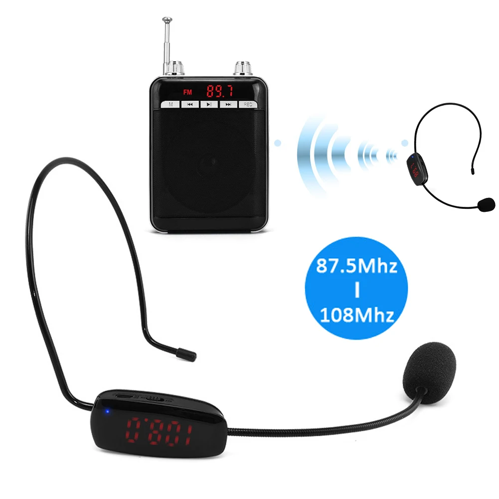 Wireless-Microphone-Over-Head-Wear-Condenser-Headset-Handsfree-Mic ...