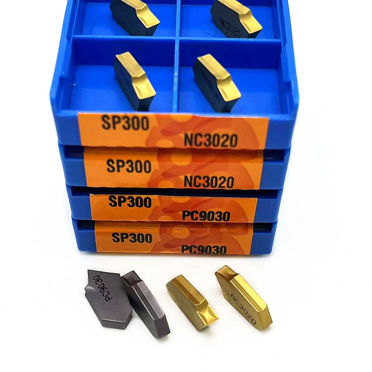 SP300-NC3020-NC3030-PC9030-korloy-Grooving-Carbide-Inserts-lathe-cutter ...