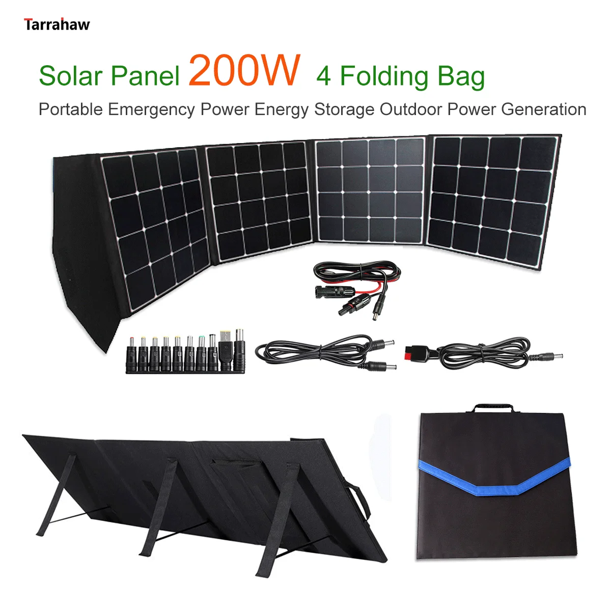 Foldable ETFE Solar Panel 200W Portable Photovoltaic Plate McFour DC ...