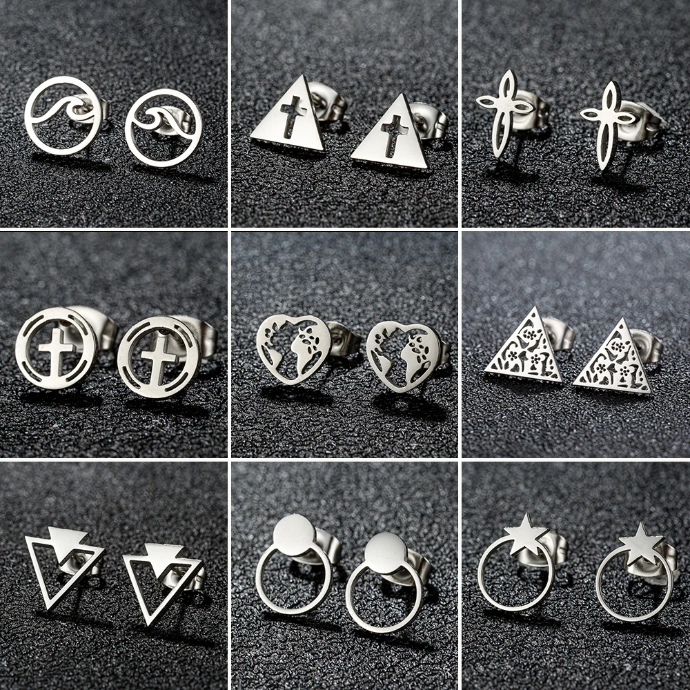 Simple-Round-Sea-Wave-Women-S-Cartilage-Earings-Geometric-Ocean-Surf ...