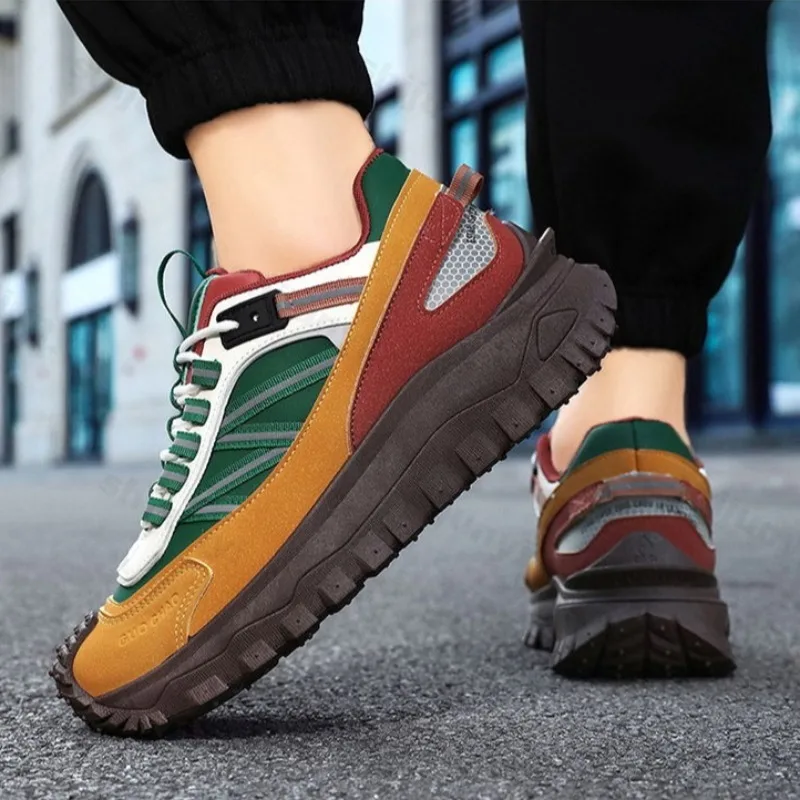 Fashion Trend Versatile Casual Shoes Men's 2025 Spring Color Blocked ...