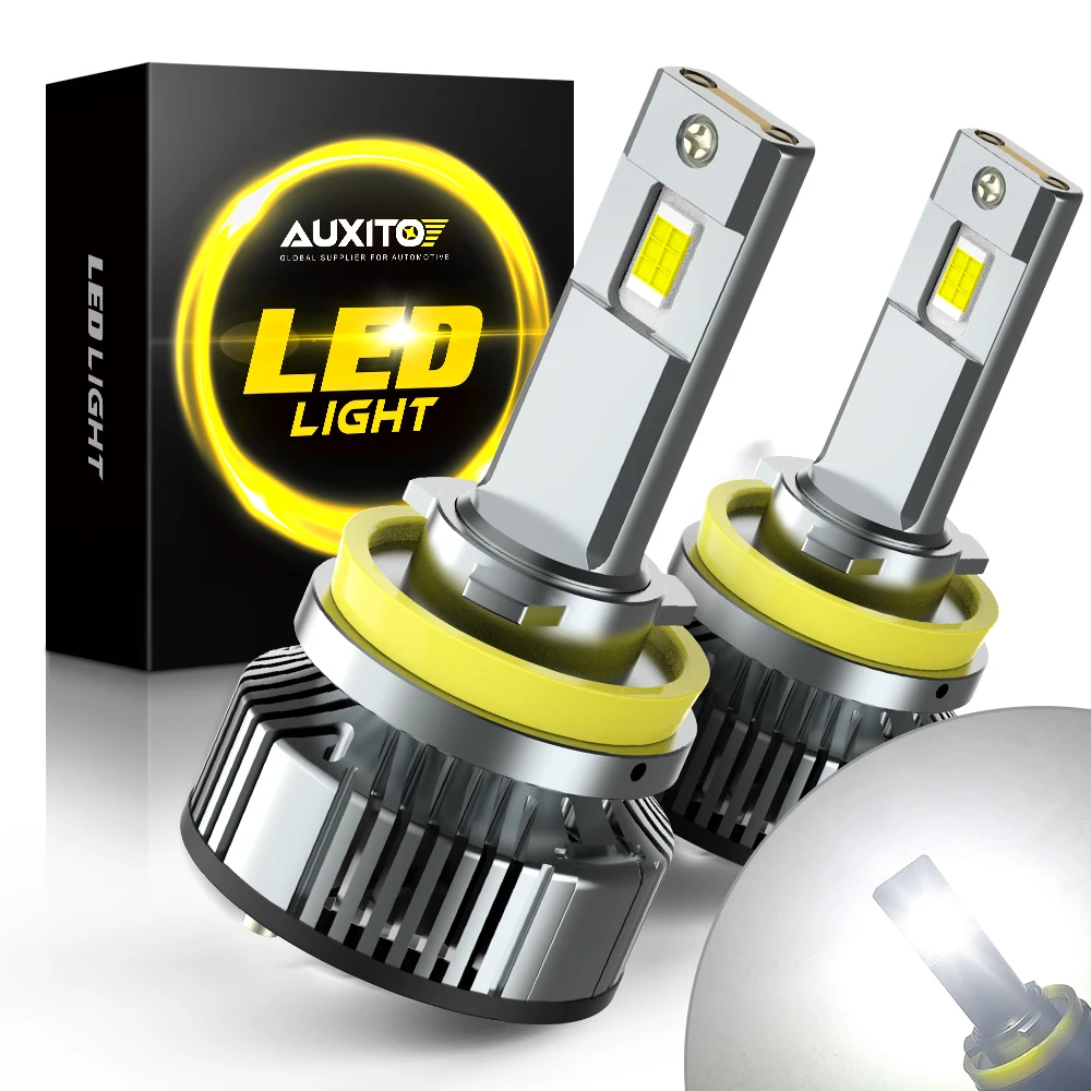 Auxito 25000lm 100w 2x H8 H9 H11 Turbo Led Headlight Bulb Canbus Error ...