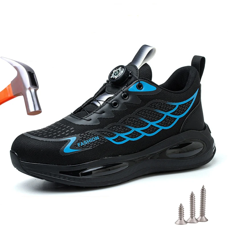 Rotating-Buttons-Safetey-Shoes-Men-Air-cushion-Work-Sneakers-Steel-Toe ...
