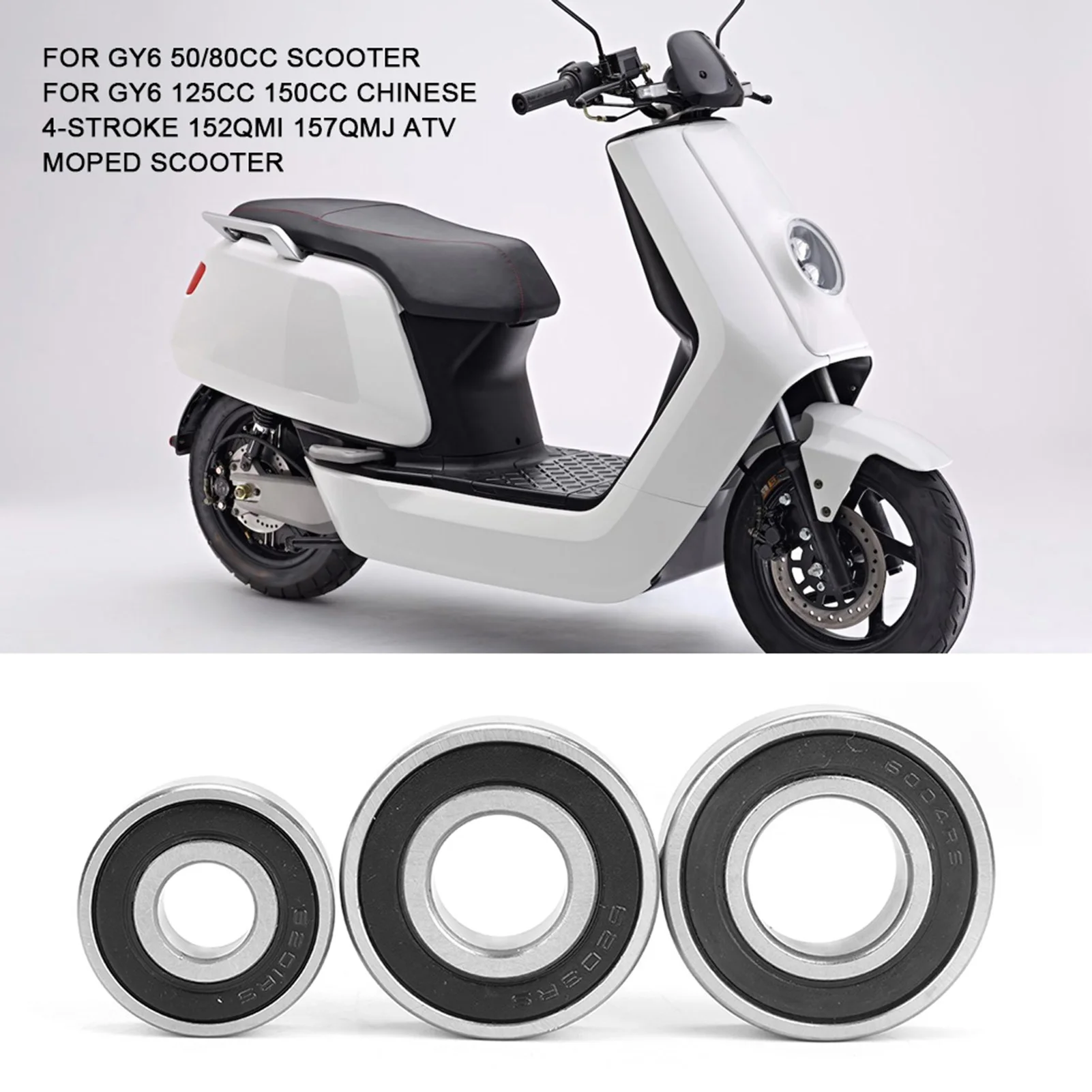 Stainless-Steel-Transmission-Gearbox-Bearing-Set-For-Scooter-GY6-125cc ...