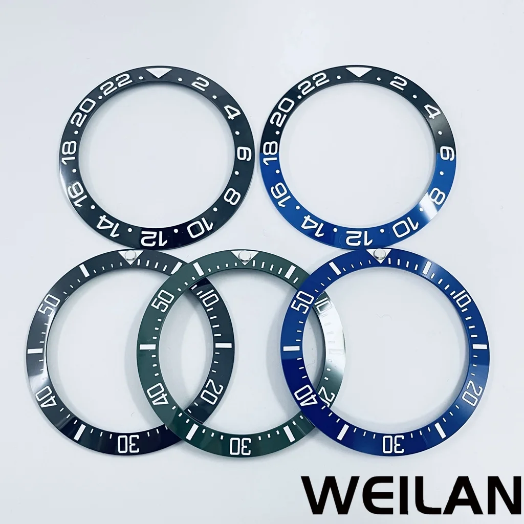 40mm-SEA-Ceramics-Bezel-Black-Blue-Green-Sloping-Diving-Watch-Insert ...