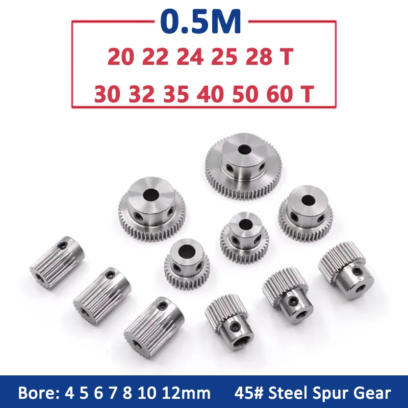1pc-20T-60T-0-5M-45-Steel-Spur-Gear-with-Step-0-5-Module-20-22.jpg