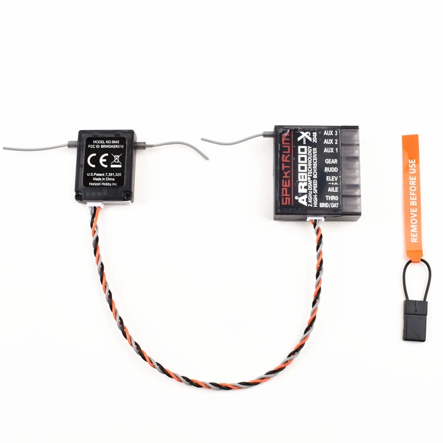 DX8 AR8000 8CH DSM2 DSMX RC Receiver 2.4Ghz Receptor W Remote Extension ...