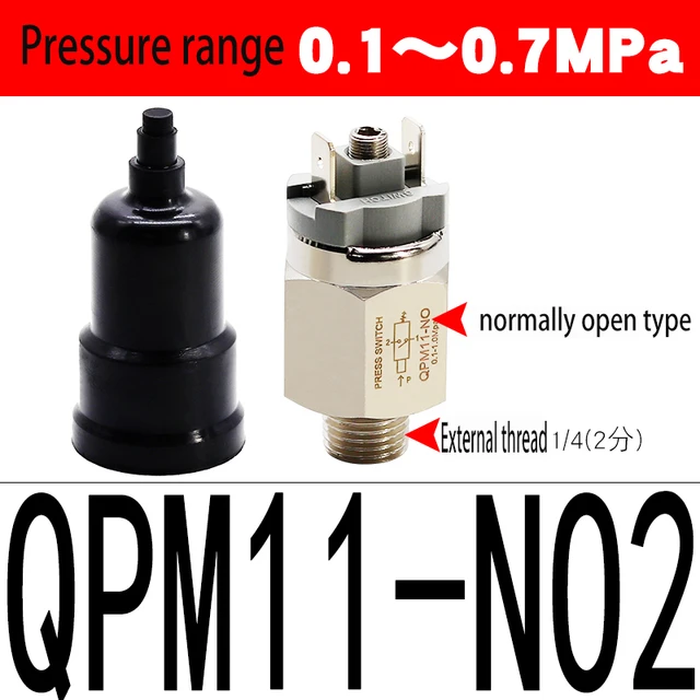 공압 조절식 압력 스위치 공기 압축기 압력 컨트롤러 액세서리, 공기 펌프 고압 자동 QPM11-NO/NC