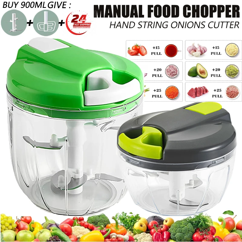 Multi-Meat-Mincer-Garlic-Chopper-Onion-Cutter-Rotate-Kitchen-Cooking ...
