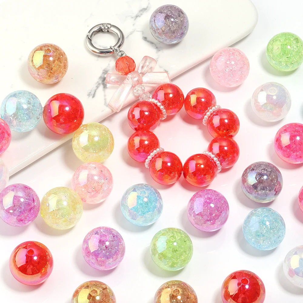 5-10PCS-High-Transparency-Cracked-Bead-Burst-Acrylic-Round-Bead-DIY ...
