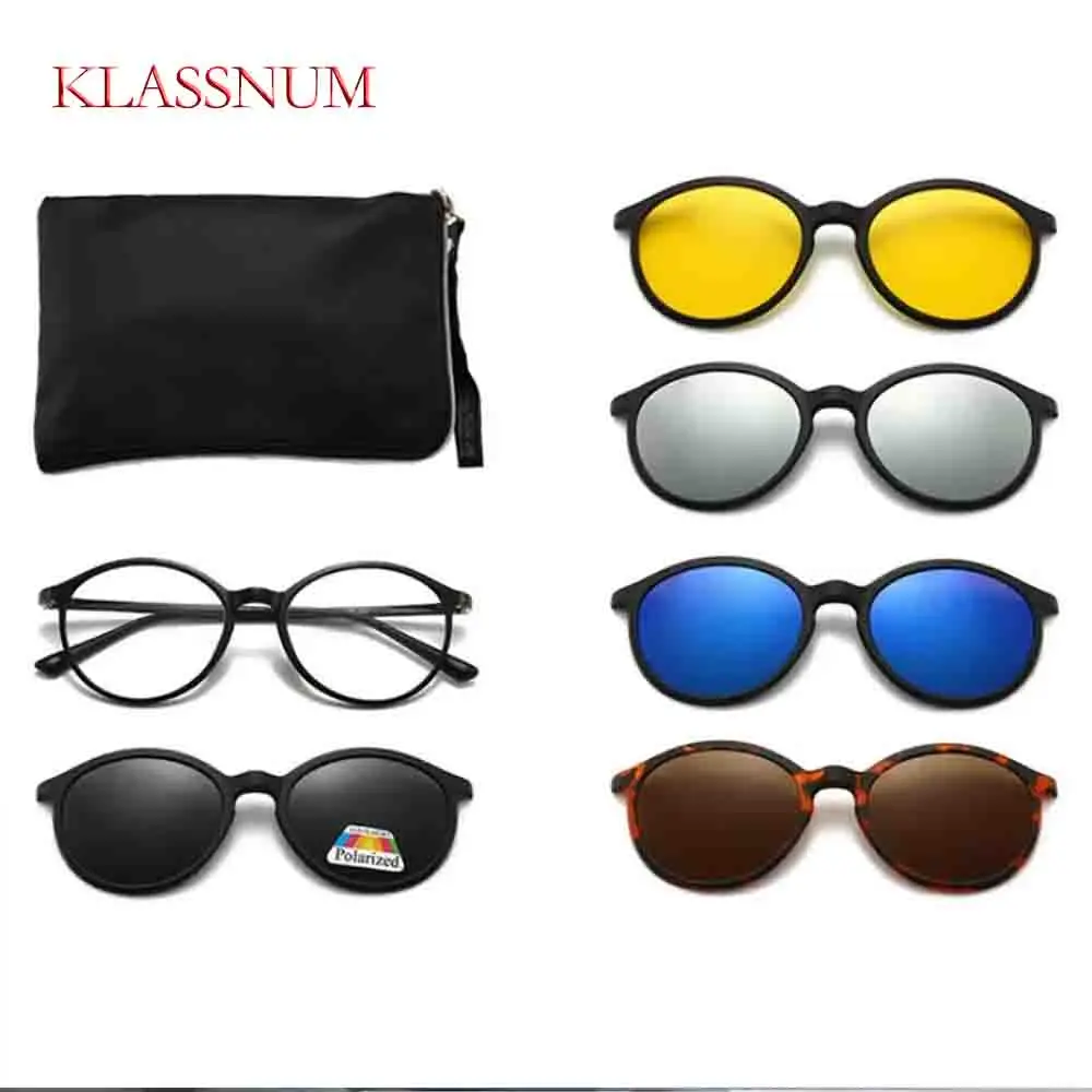6-In-1-Set-Polarized-Sunglasses-Men-Reflective-Sun-Glasses-Magnetic ...