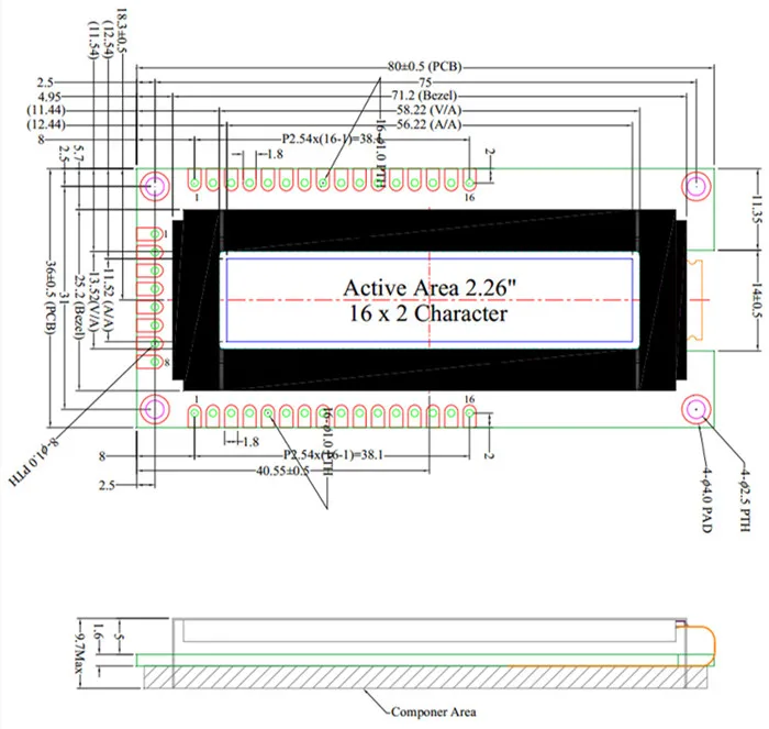Module OLED vert - Écran OLED IPS 2.93 pouces,SSD1311 (US2066) IC 2002 ...