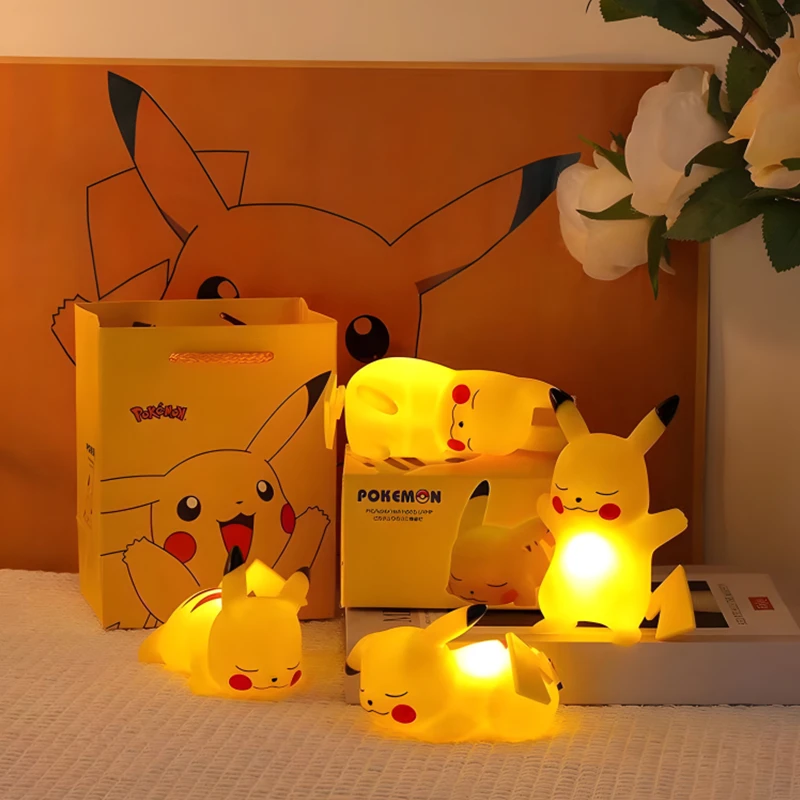 Pokemon Pikachu Night Light Brilhante Crianças Brinquedos Charmander ...