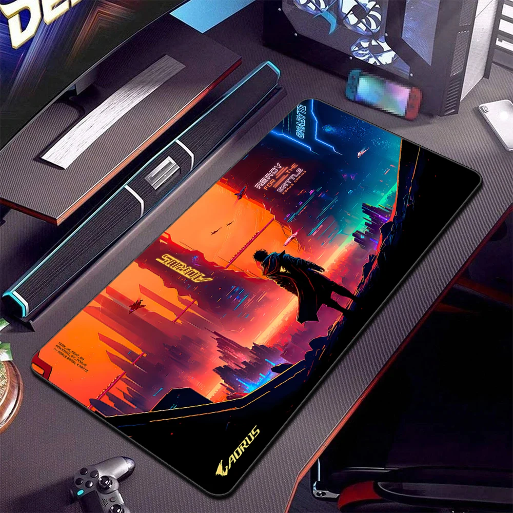 XXL-Desk-Mat-Large-Gaming-Non-slip-Mouse-Pad-Giga-Aorus-logo-Locking ...