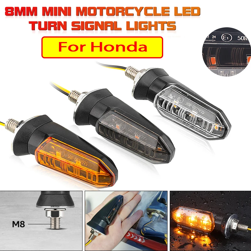 Motorcycle Turn Signal LED Blinker Amber Indicator Waterproof LED Lamp ...