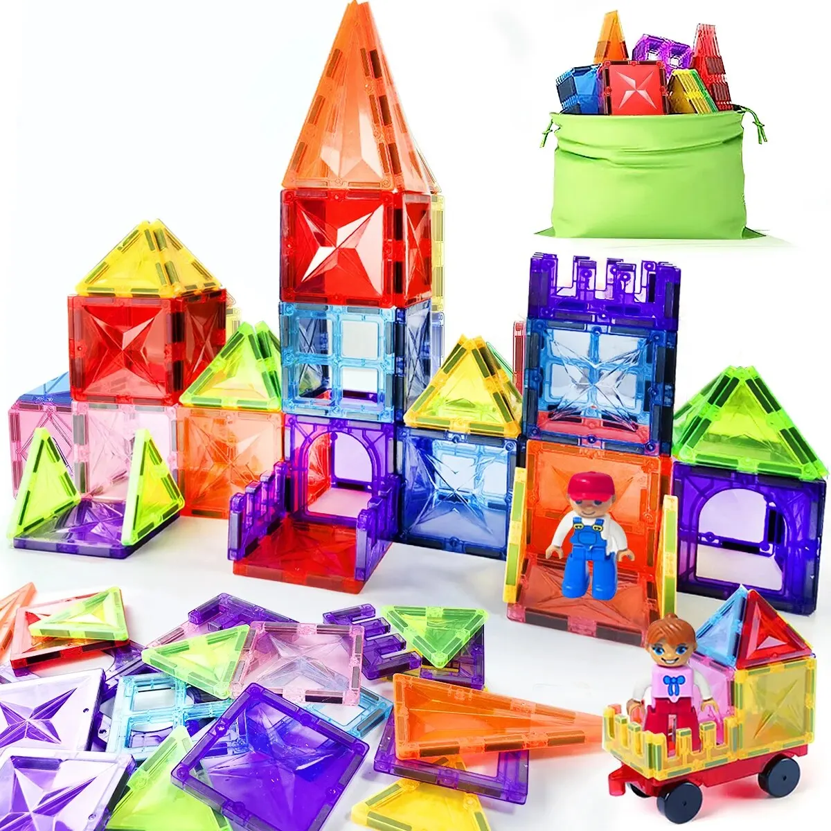 Magnetic-Construction-Set-Model-Building-Toy-DIY-Magnetic-Blocks-Tiles ...