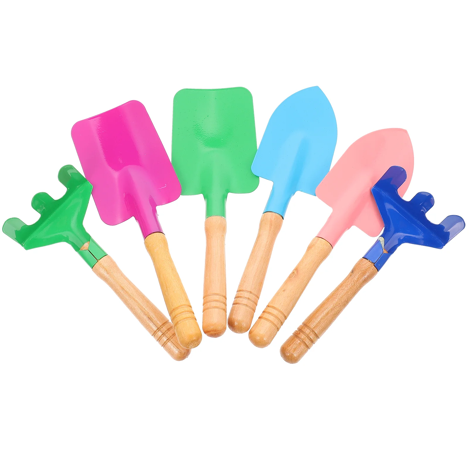 2-Set-6-Pcs-Children-Garden-Tool-Iron-Trowel-Rake-Colored-Printed-Hand ...