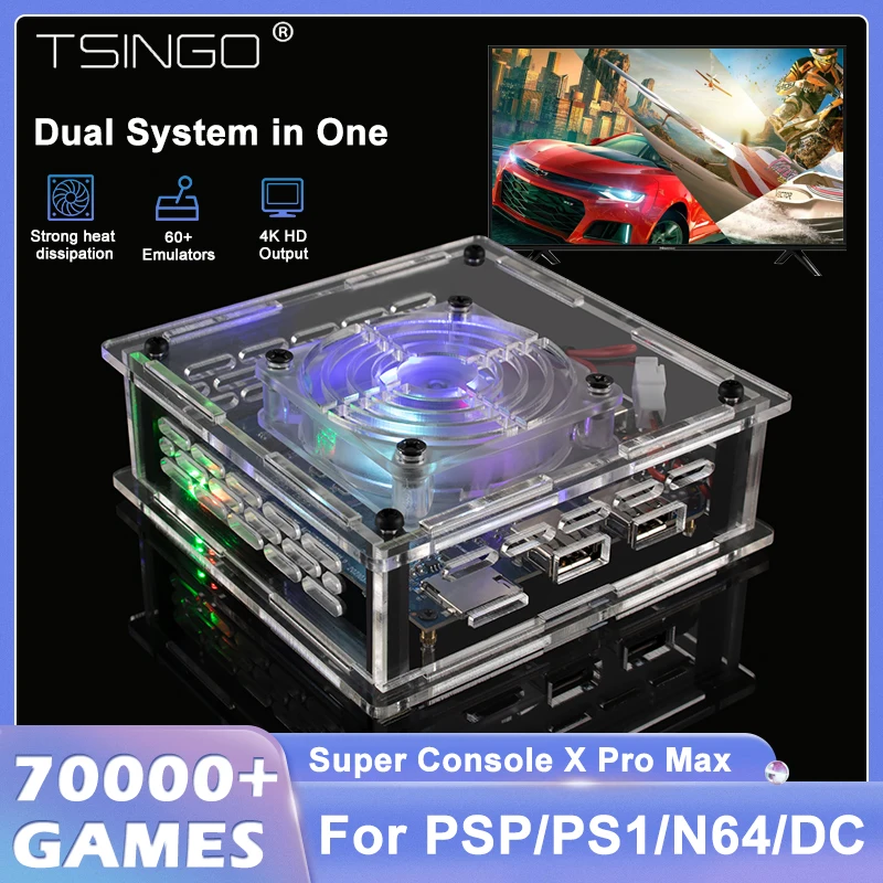 Super Console X Pro Max Dual System 4k Hd Video Game Console Support ...