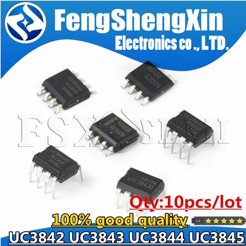 10pcs-UC3845-SOP8-UC3845B-SOP-8-UC3845A-3845B-3845A-ST3845B-UC3842-UC3843-UC3844-UC3842A-UC3843A ...