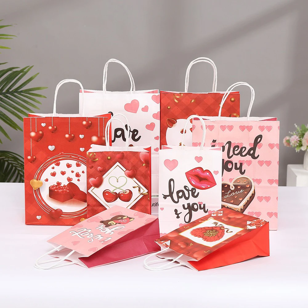 10PCS-Wedding-Gift-Bags-Proposal-Kraft-Paper-Bags-Love-Valentine-Gift ...