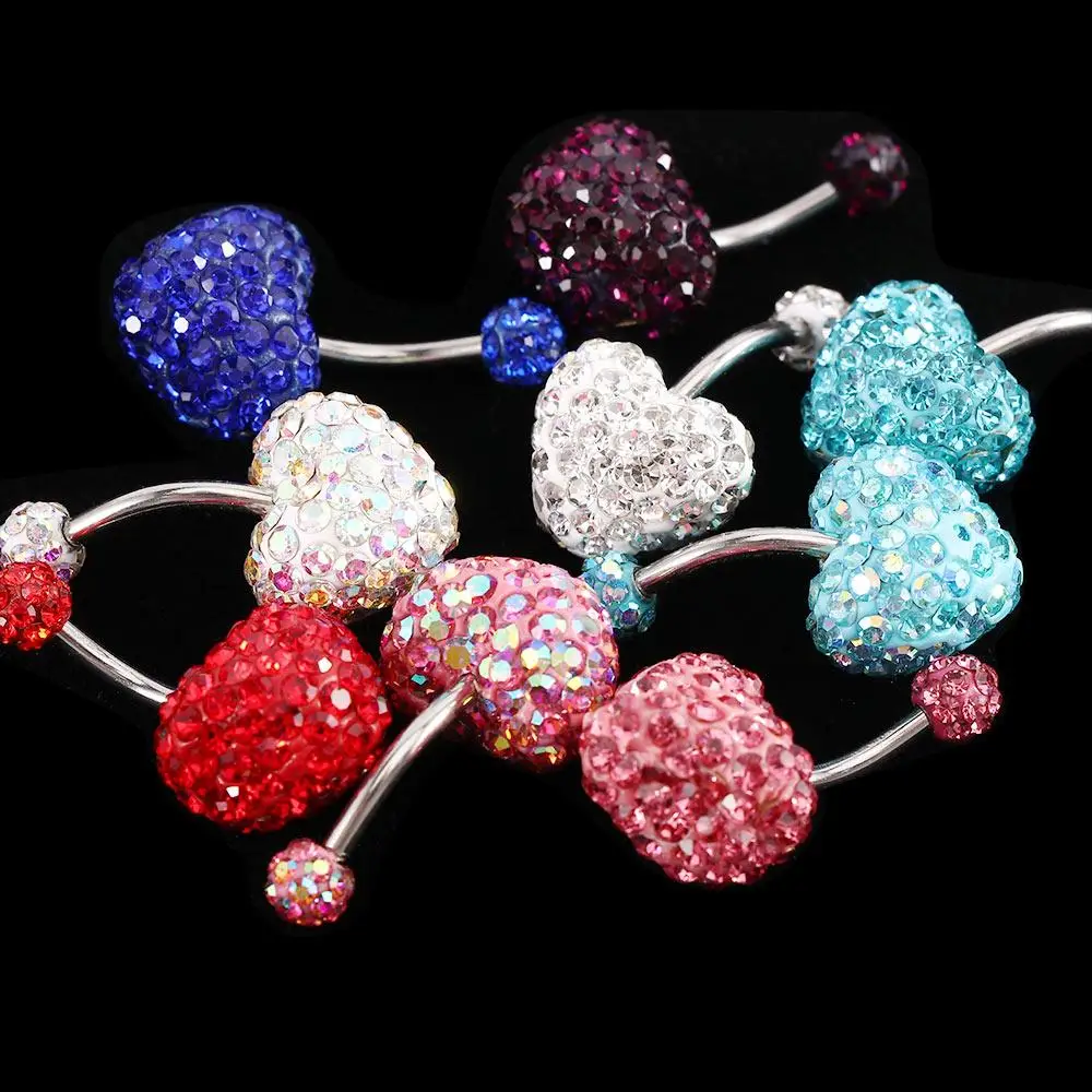 Colorful-Heart-Crystal-Belly-Button-Rings-Surgical-Steel-Belly-Bar-Navel-Piercing-Jewelry-Hot ...