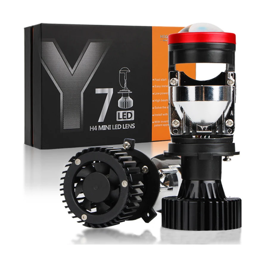 2pcs-100W-Y7D-H4-Super-Bright-LED-Headlight-Car-H4-Mini-Projector-Lens ...