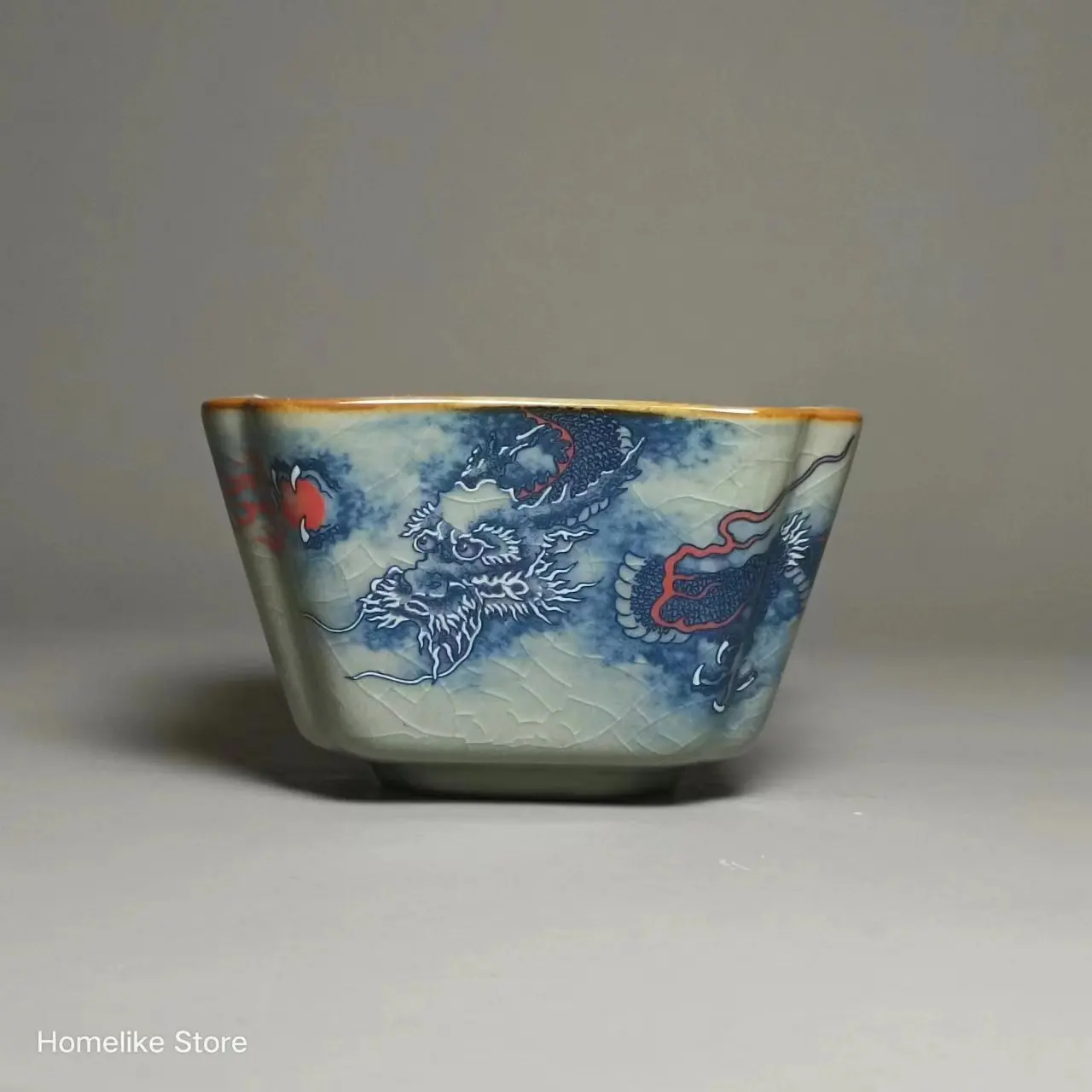 Jing De Zhen Antique Clay Dragon Cups Opening Pottery Tea Cup Set ...