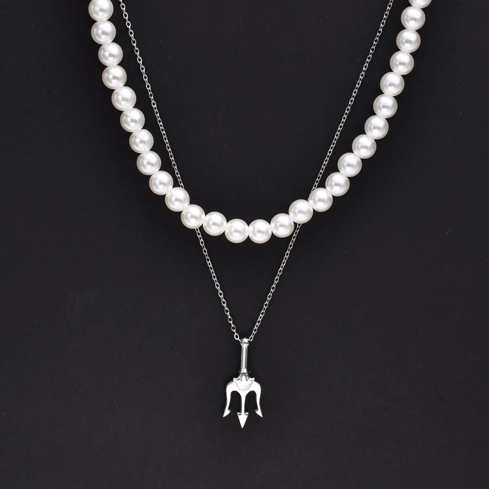 Vnox-collares-de-Tridente-apilables-para-hombre-cadena-de-cuentas-de ...