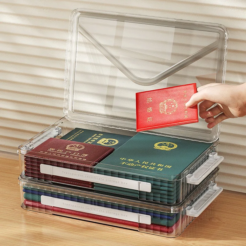 Transparent-Storage-Box-Portable-Plastic-Large-Capacity-Document ...
